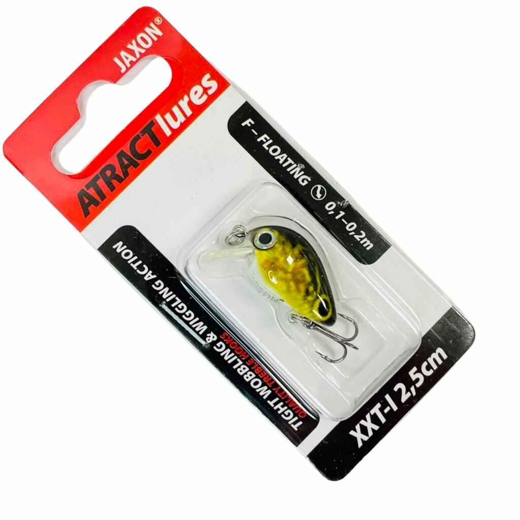 Воблер на окуня, щуку, голавля для рыбалки Jaxon Atract Pixel #C плавающий 25 мм ультралайт / воблер жук мини