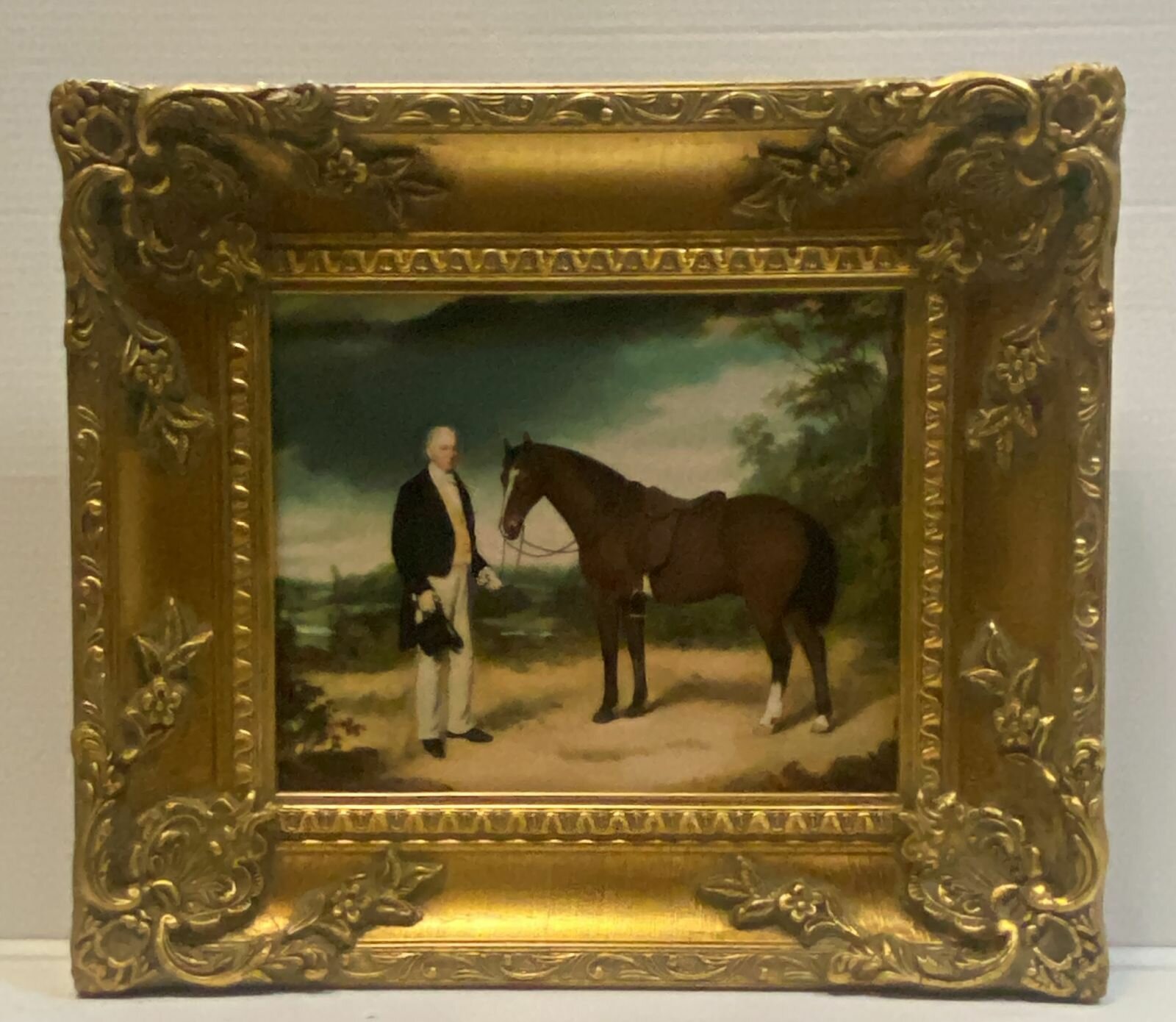 Художественная репродукция Олеография на холсте 20х25 см в деревянной раме 35х40 см