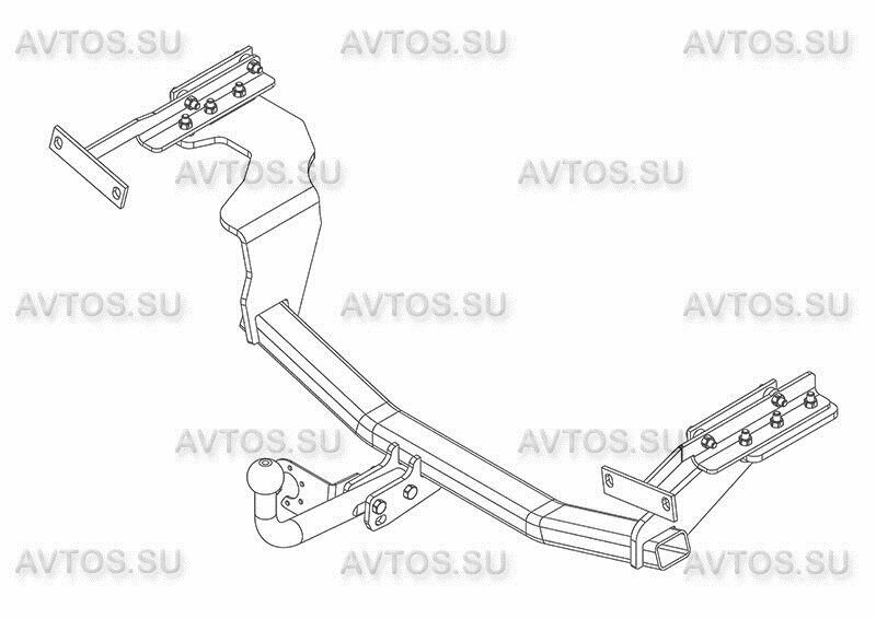 Фаркоп для Nissan X-Trail T31 (2007-2014) (без электрики) (паспорт и сертификат) AvtoS. NS29