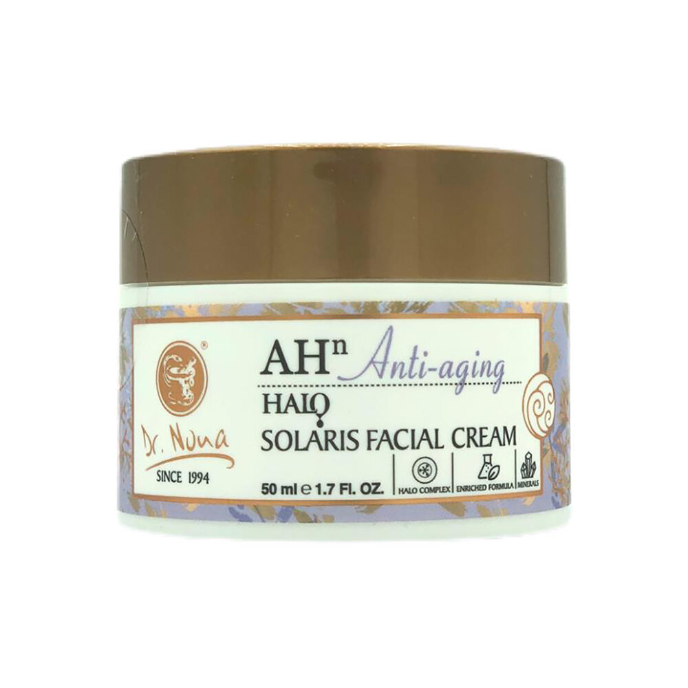 Крем Halo Solaris Facial Cream от Dr. Nona 50 мл, с витаминами, UVA/UVB фильтрами и солью Мёртвого моря