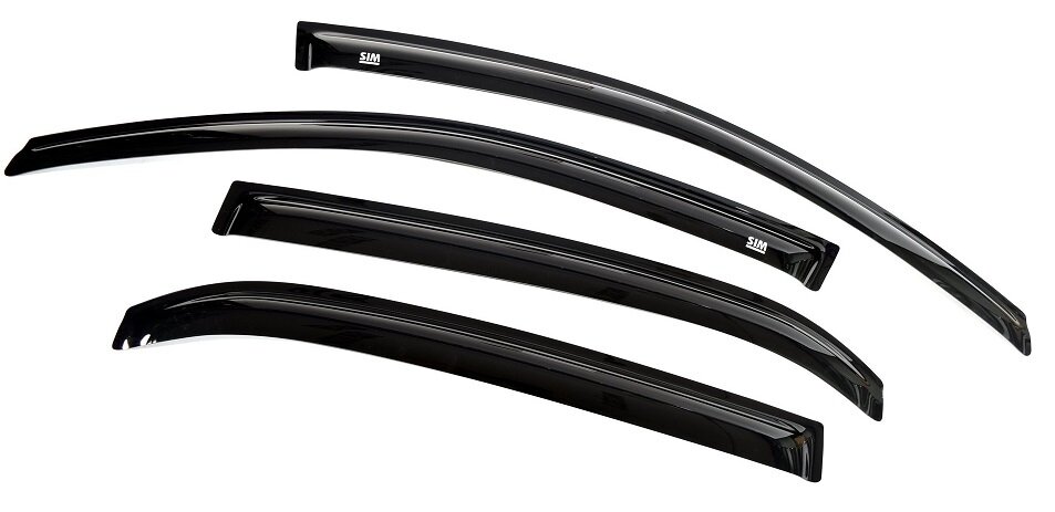 Ветровики, 4шт, Citroen C-Elisee, Peugeot 301 седан 2012- (Ситроен С-Элизе, Пежо 301)