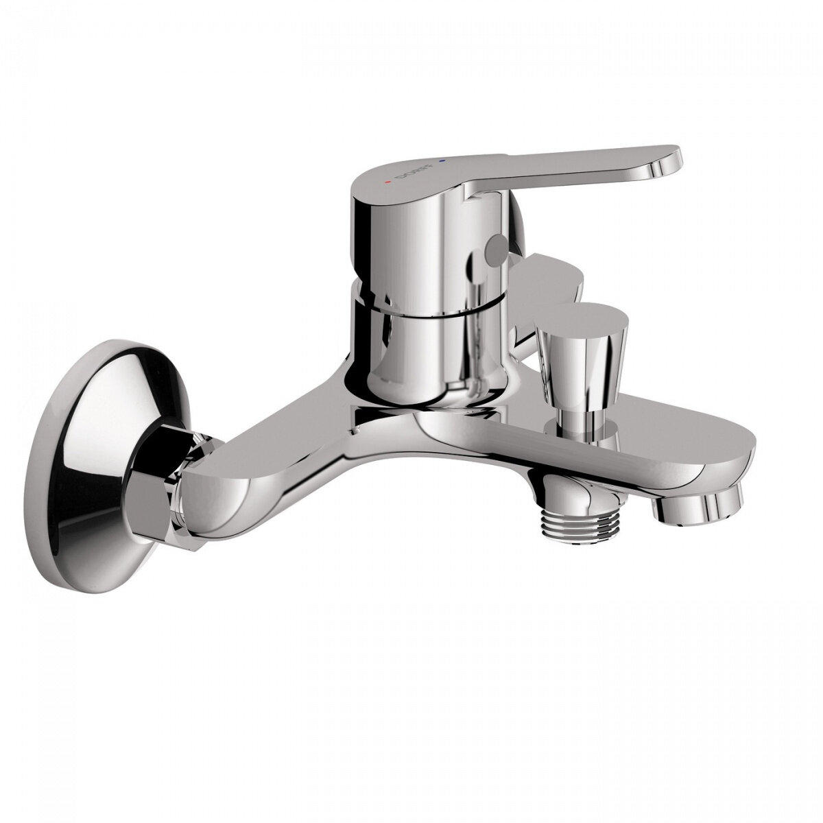 Смеситель для ванны Dorff Norma D1010000 излив 121 мм, вакуумный дивертор, Германия, высококачественная латунь