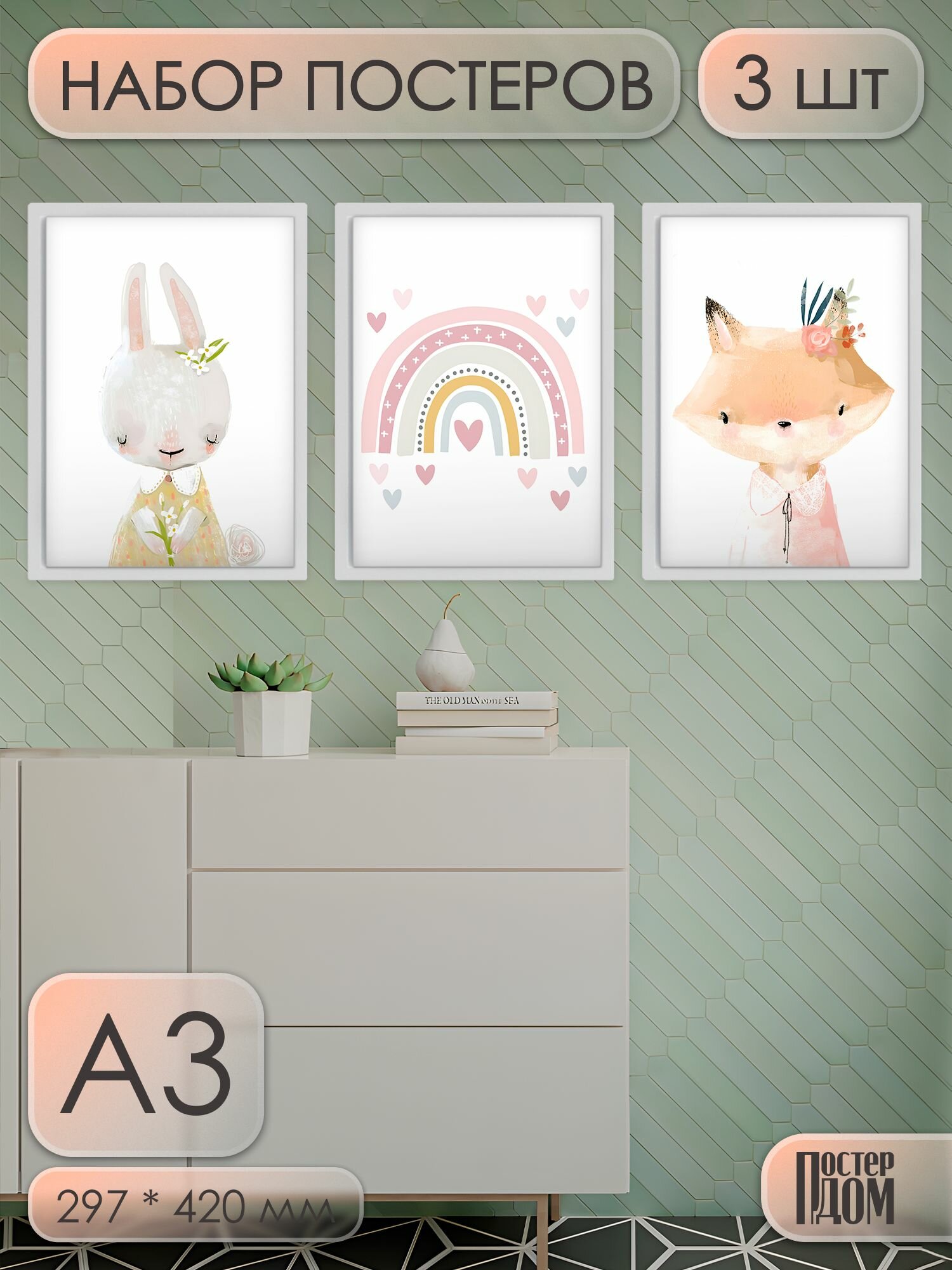 Постеры интерьерные на стену в детскую эстетика