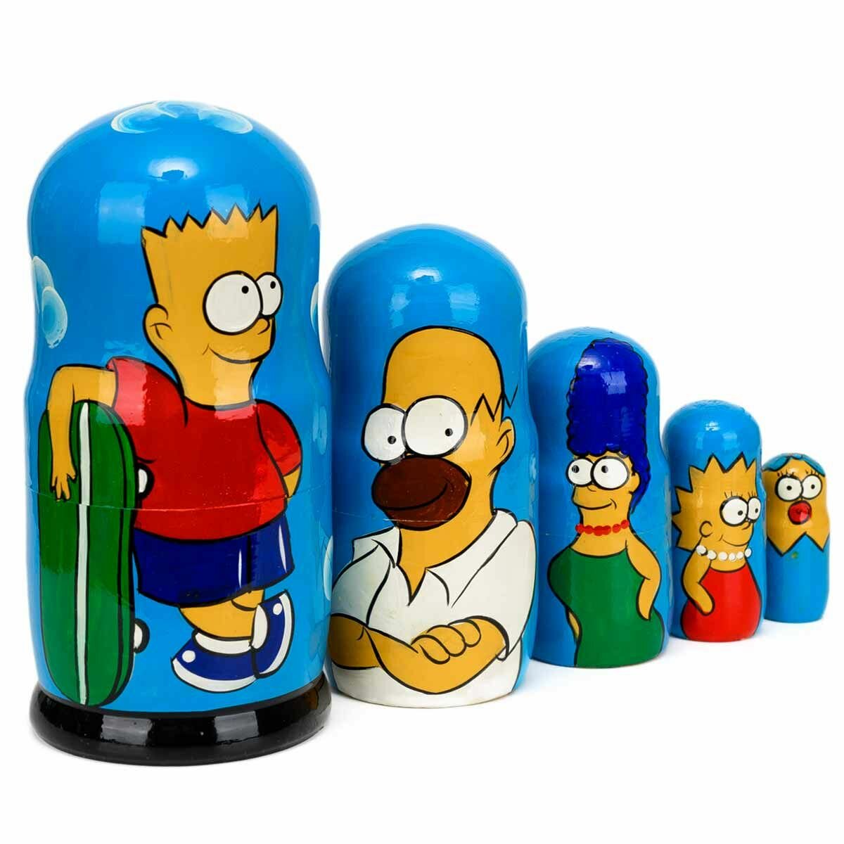 Матрёшка традиционная 5 кукольная - Симпсоны, 18 см