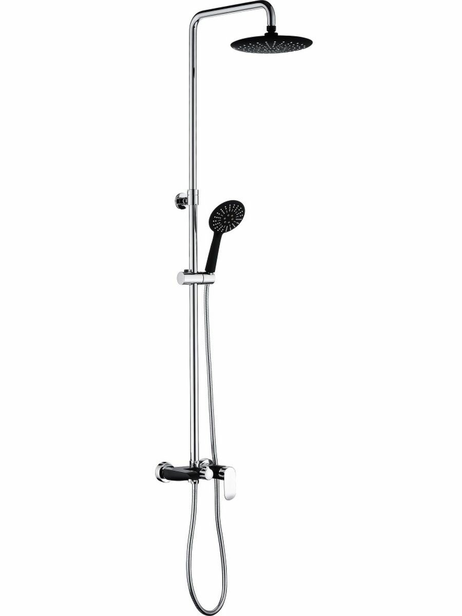 Душевая система Ganzer GZ22062-C, латунь, черный, для ванны и душа