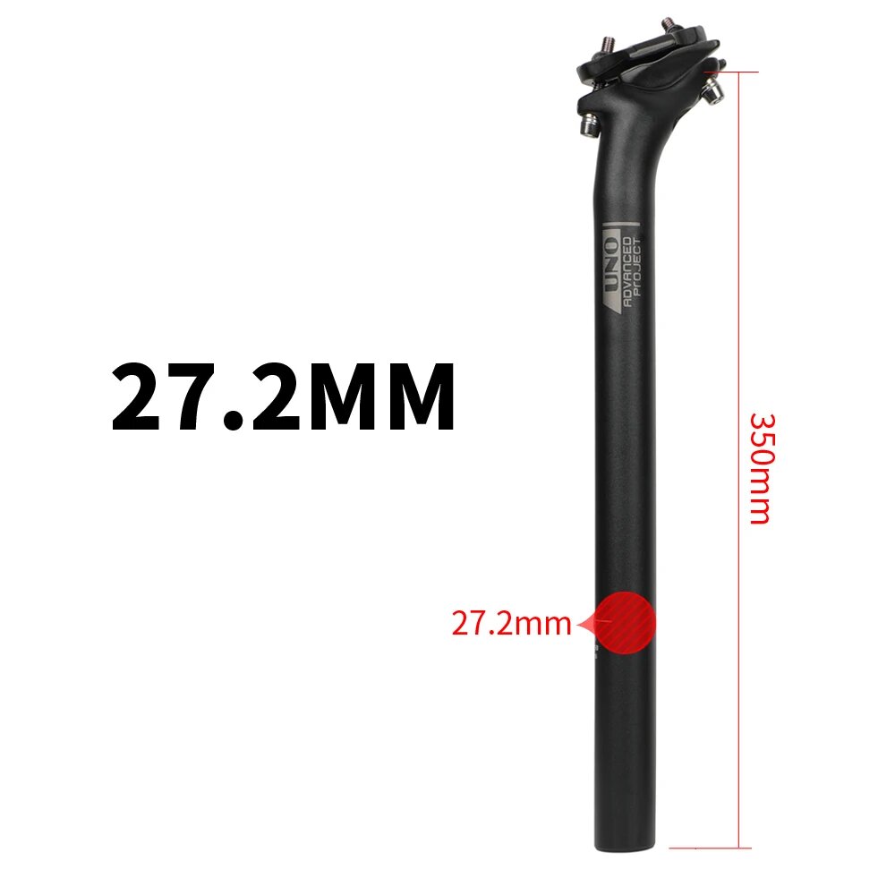 UNO Подседельный штырь MTB алюминиевый 350 мм матовый черный 27.2x350mm seat tube