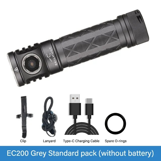 SKILHUNT ESTKE EC200 2250 люмен фонарик 519A NW 4500K-5000K, EC200 Grey pack 1