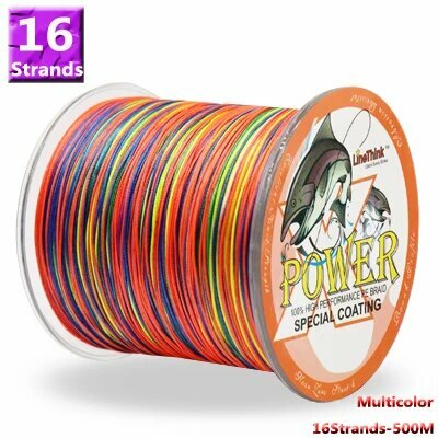 Gaining Плетеная рыболовная леска 16 прядей 60-310lb 15-0.8mm-220lb, 16 strands 500m