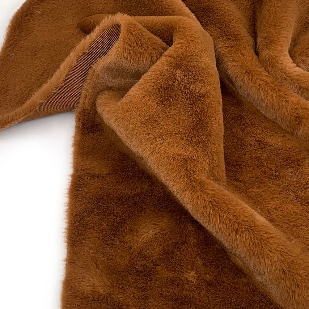 Плюшевая ткань ZYFMPTEX искусственный мех 100% полиэстер 50/80/160 Коричневый, 80x100cm, Jiao Tang