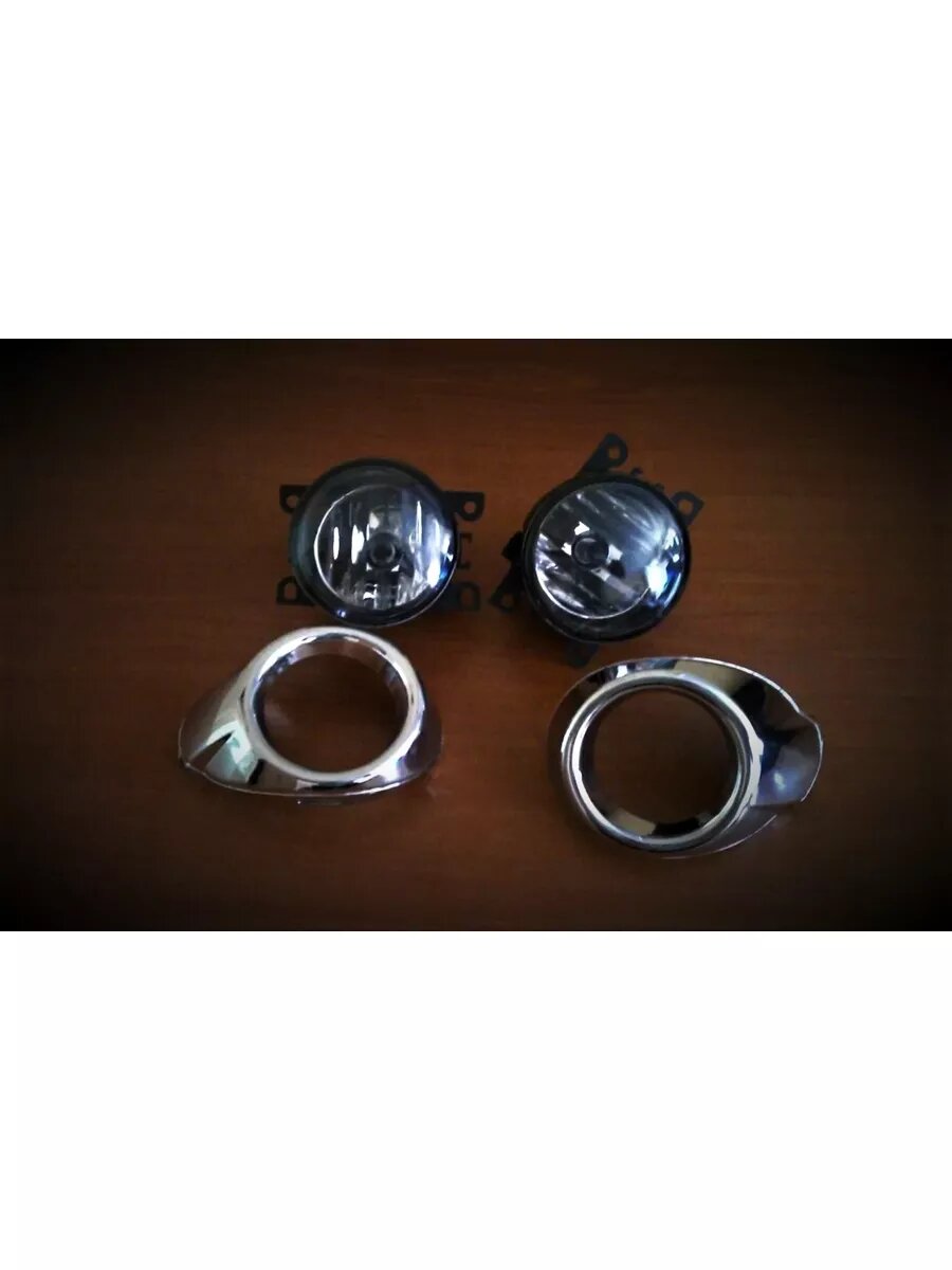 Противотуманные фары в сборе с хром накладками Форд Фокус 3