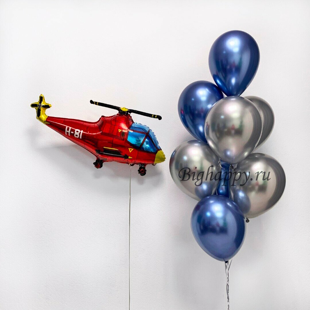 Композиция из шаров для мужчин "Небесный полёт"