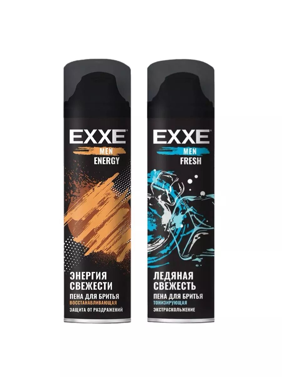 Пена для бритья EXXE "Fresh", для всех типов кожи, 200мл, микс ароматов, 2шт. — фото 1