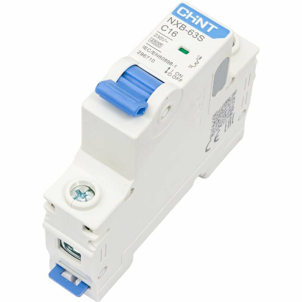 Автоматический выключатель CHINT модульный 1п C 16А 4.5кА NXB-63S (R) 296710