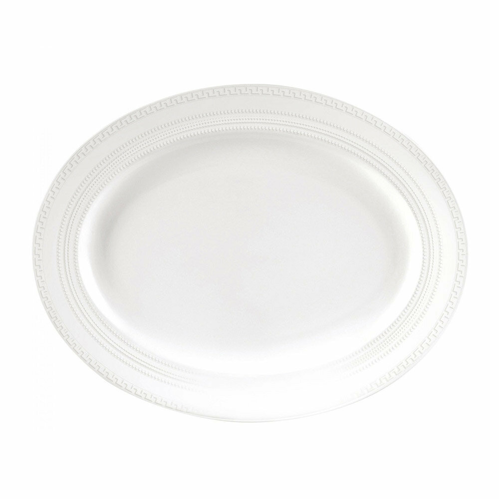 Овальное блюдо Intaglio 35 см, материал фарфор, цвет белый, Wedgwood, WGW-5C104005106