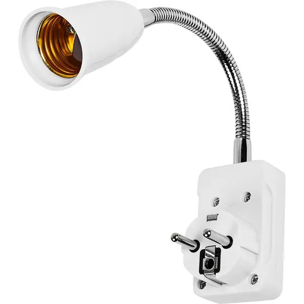 Переходник-вилка с выключателем 220 В без заземления 6 А 150 мм