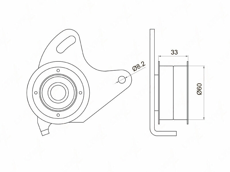 Ролик натяжной ремня ГРМ MITSUBISHI 4D56+T PAJERO II III 91-05 L200 L300 L400 91-06 KIA BONGO-3 2.5T