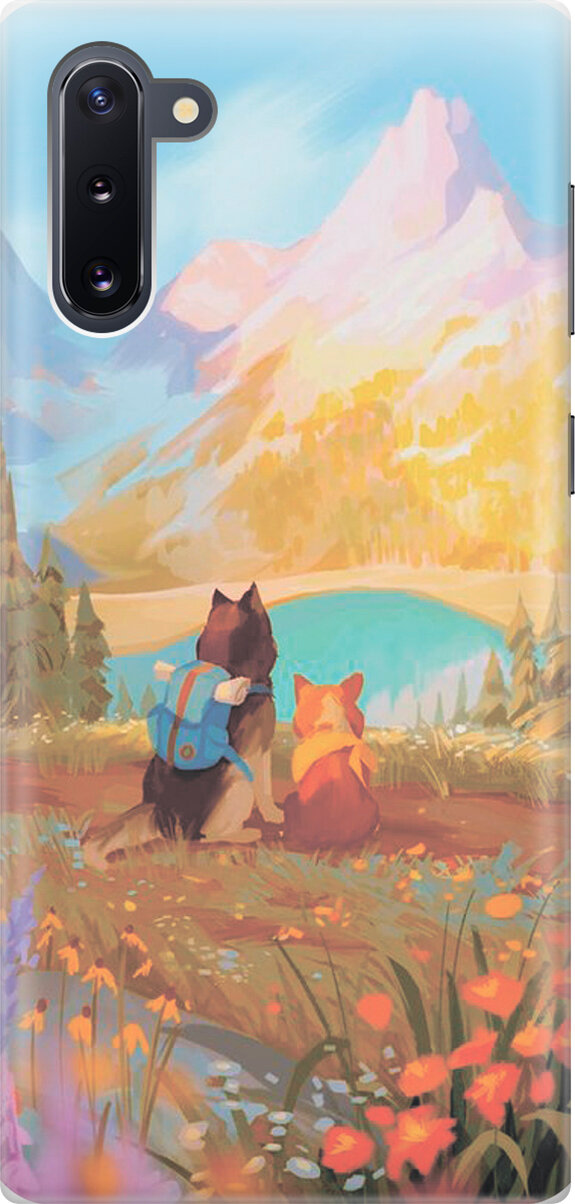 Силиконовый чехол Собаки путешественники на Samsung Galaxy Note 10 / Самсунг Ноут 10