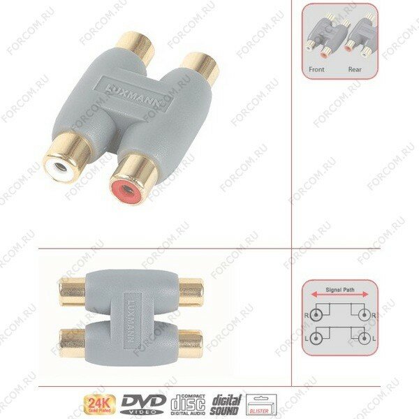 Переходник 2RCA Jack - 2RCA Jack Luxmann 402-920-2