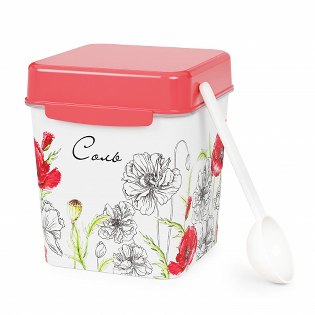 Емкость Маки 1,2л (соль) с ложкой Альтернатива М4829