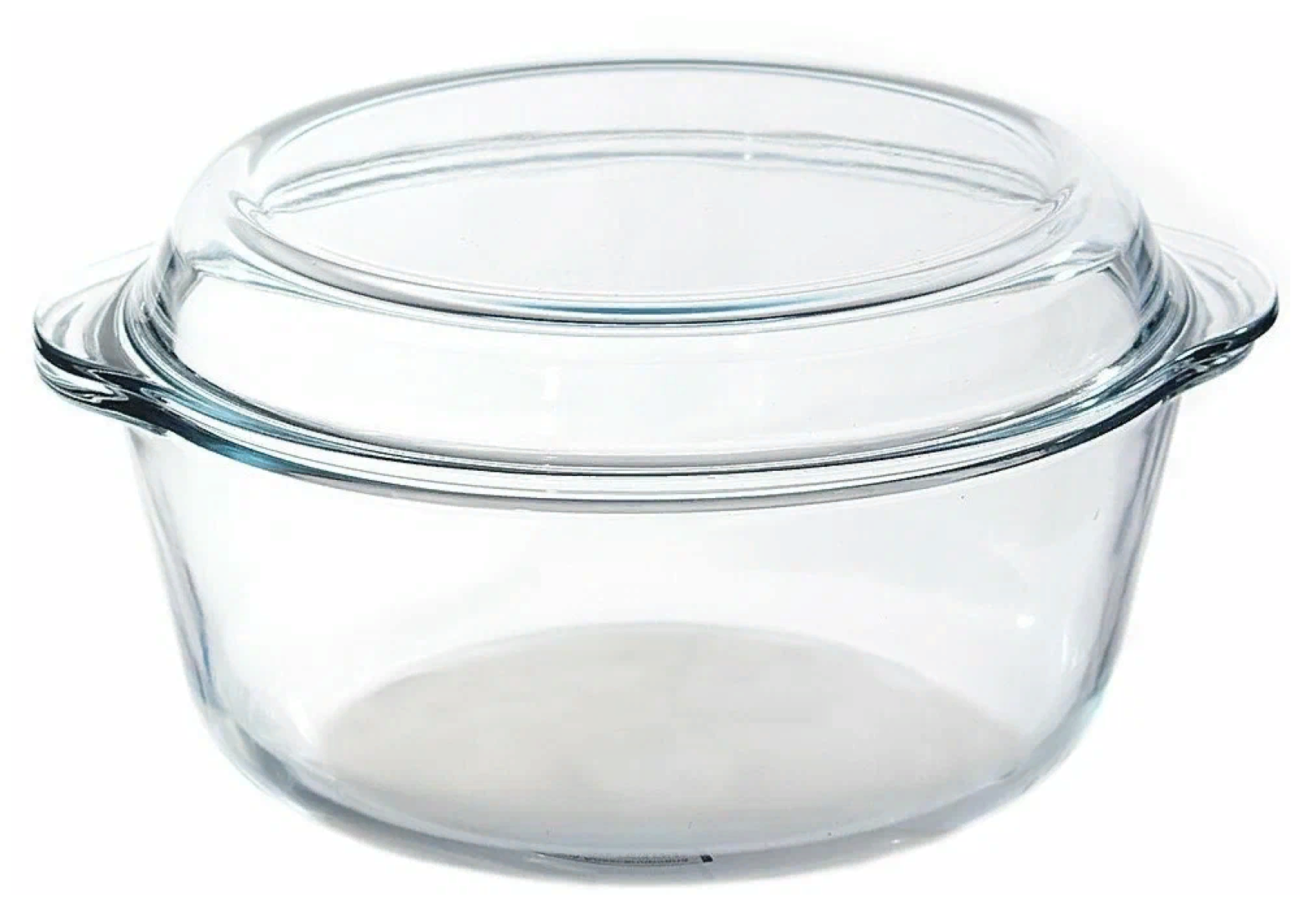 Кастрюля стеклянная Borcam / Боркам с крышкой прозрачная 1л / посуда для СВЧ