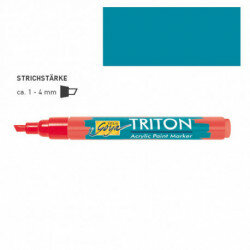 Синий бирюзовый художественный акриловый маркер "Solo Goya" Triton" 1-4 мм