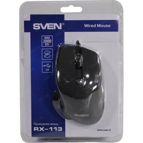 Мышь SVEN RX 113, USB, black