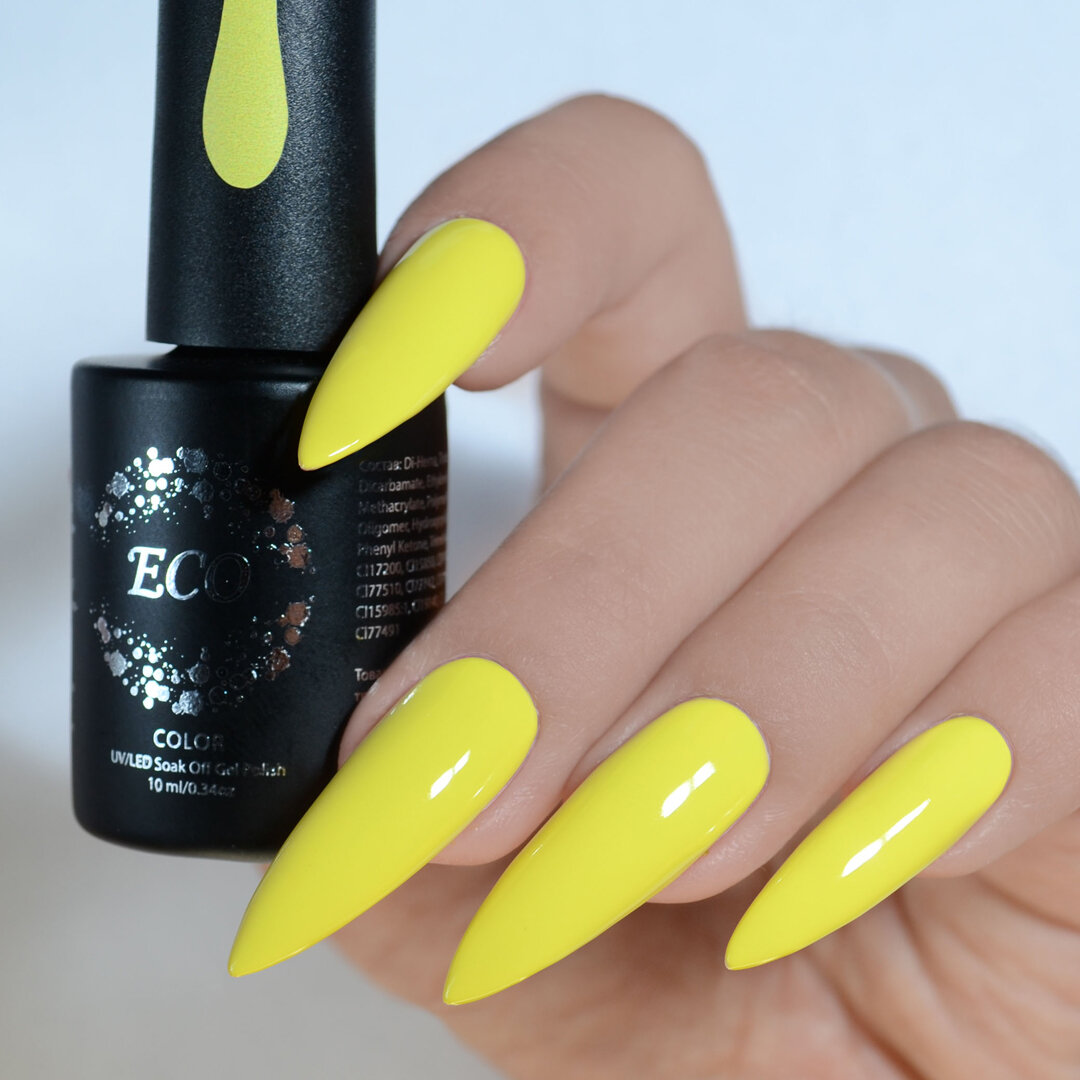 Гель лак для ногтей №140 Основная (шеллак), лимонный, 10мл