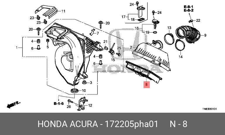Фильтр воздушный Honda 172205PHA01