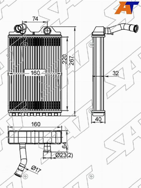 Радиатор отопителя салона Toyota Camry Europe /Russia (XV20) 96-02 / Camry UAE /USA 96-01