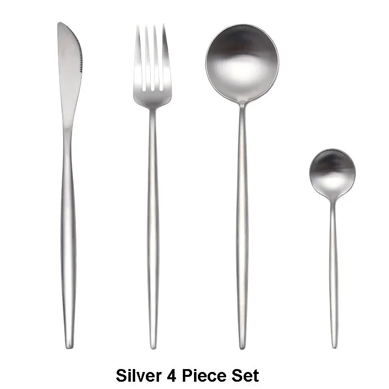 Набор столовых приборов Silver 4 шт. из нержавеющей стали