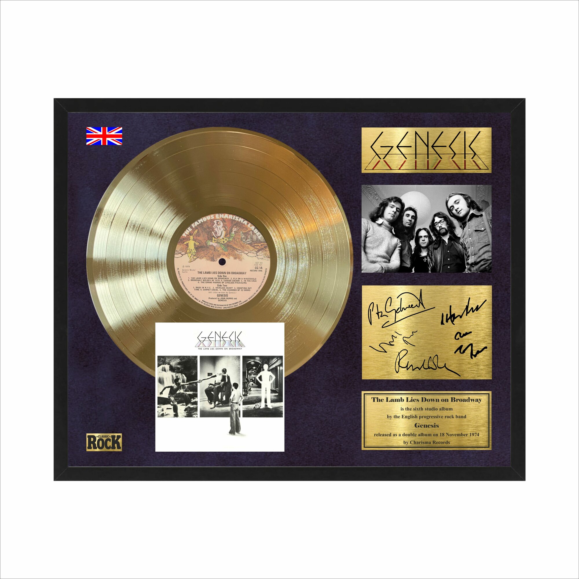 Виниловая пластинка Genesis в рамке