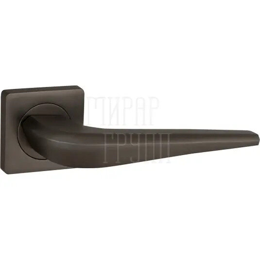 Дверная ручка Punto (Пунто) на квадратной розетке "BIO" ZQ графит