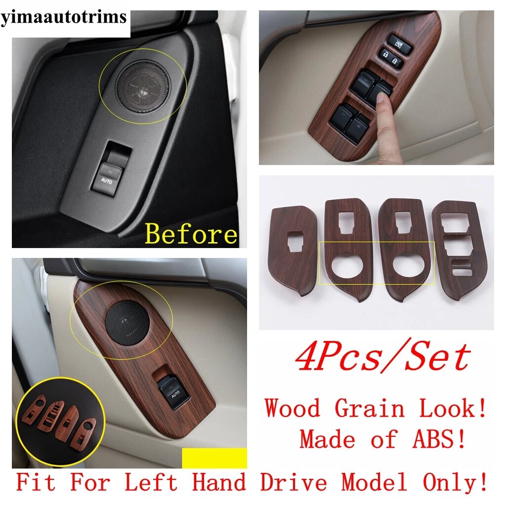 Внутренняя панель для автомобильной двери и окна, кнопки подъема, панель, обшивка B-Wood Grain Look