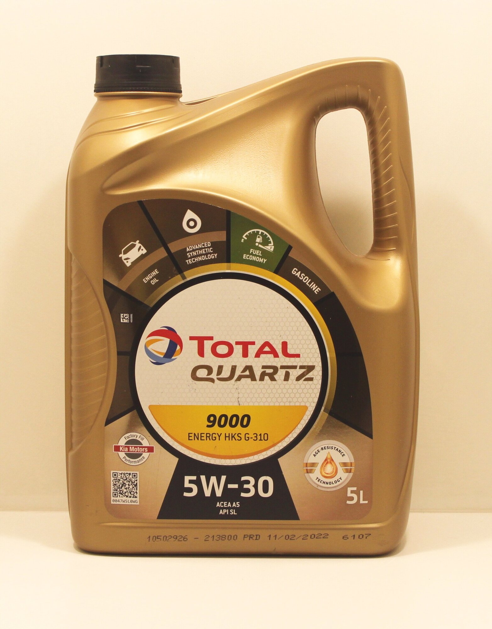 Синтетическое моторное масло TOTAL Quartz 9000 Energy HKS G-310 5W30, 5 л, 1 шт.