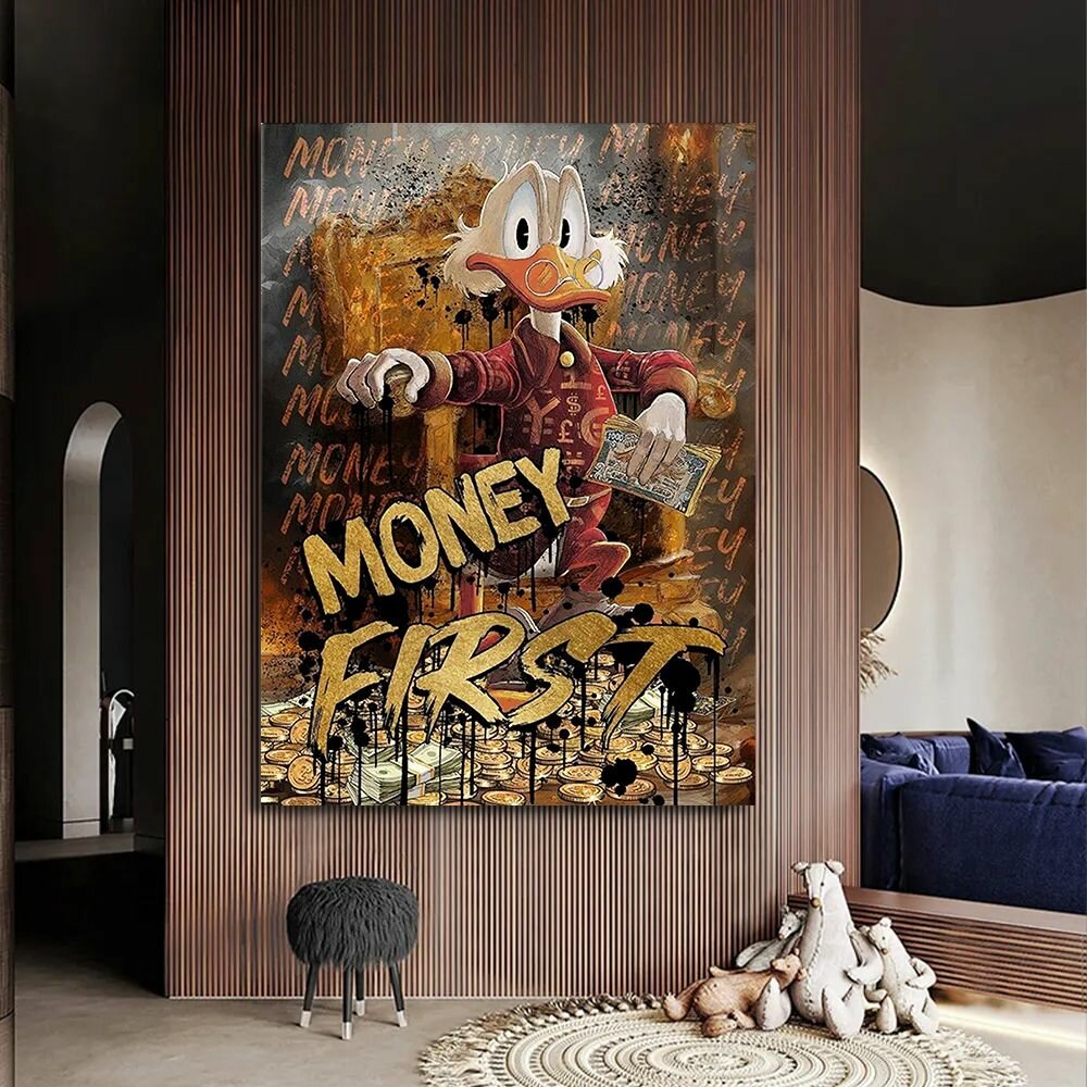 Картина Скрудж Макдак, Доллары, 60х80 см.