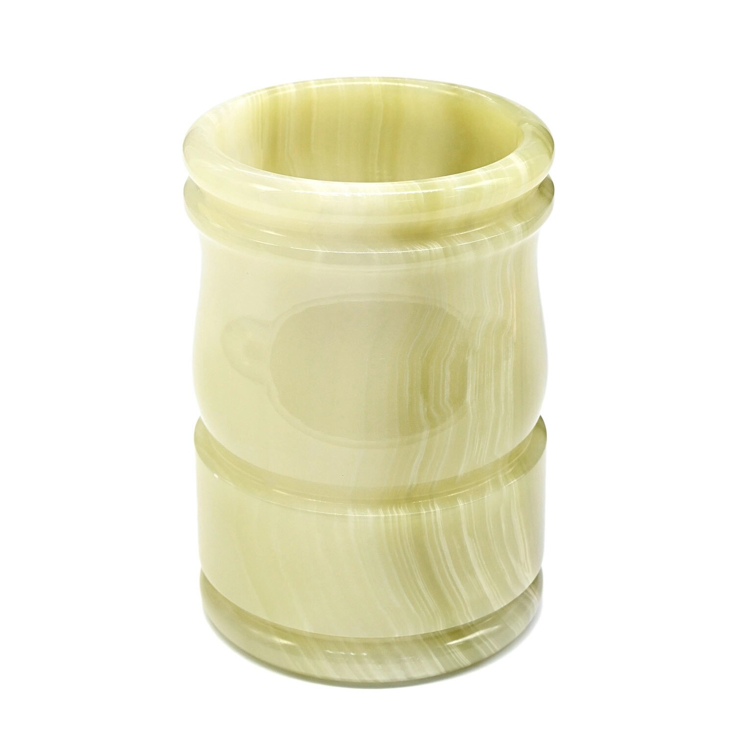 Ваза стакан из камня оникс 90*90*130мм .