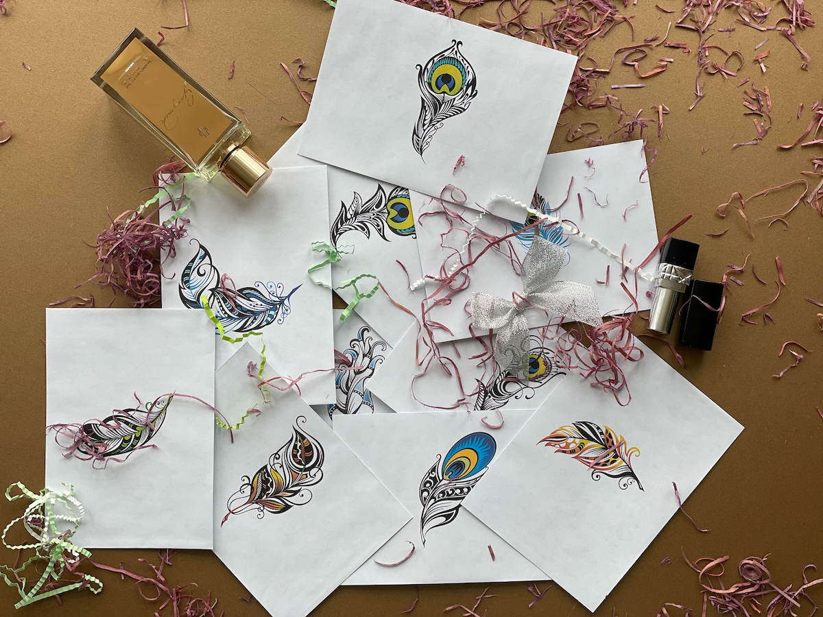 Конверты С6 114Х162 мм дизайнерские, для денег, подарочные, 10 шт.