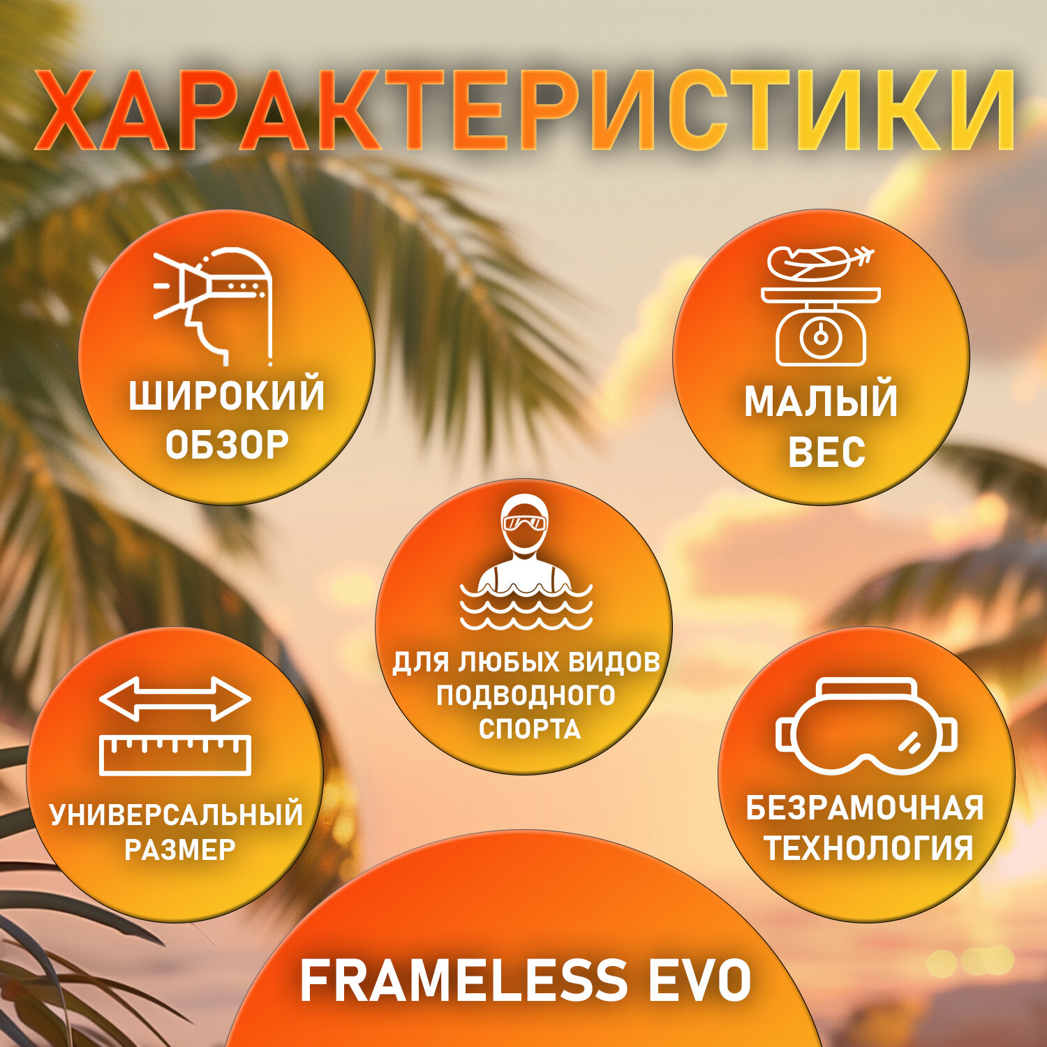 Маска MARLIN FRAMELESS Evo Black — фото 1