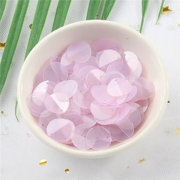 ПВХ пайетки 12 мм, 10 г, 20 цветов Розовый, Grind purple