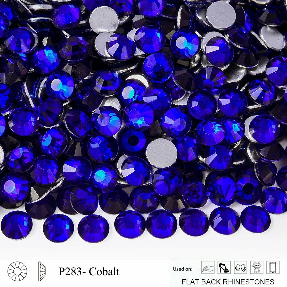 Кристаллы Oleeya Cobalt P283, темно-синий, mix ss6-ss20, 1440шт