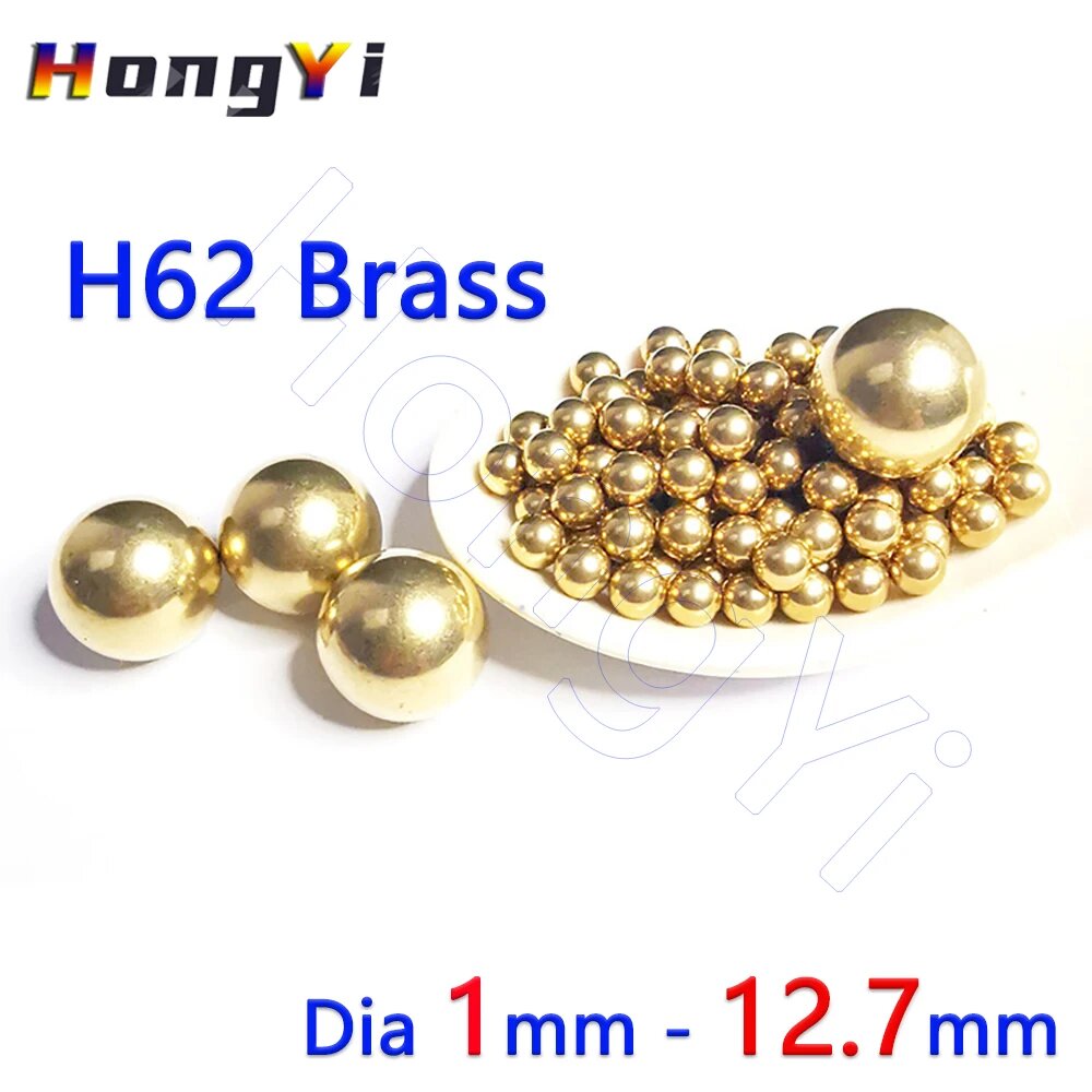 Твердые Латунные Шарики H62, точный чистый фотоэлемент, диаметр 1, 1,2, 1,5, 1,588, 2, 2,381, 2,5, 2,8, 3 мм до 12,7 мм