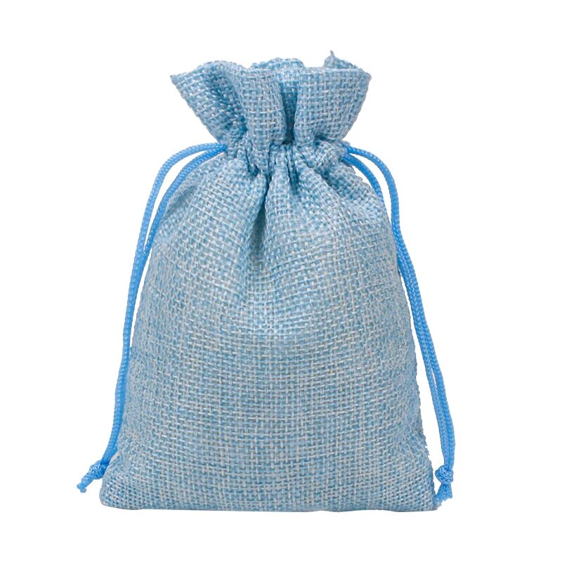 Мешки для хранения кофейных зерен из джута, 10 шт. Голубой, skye blue