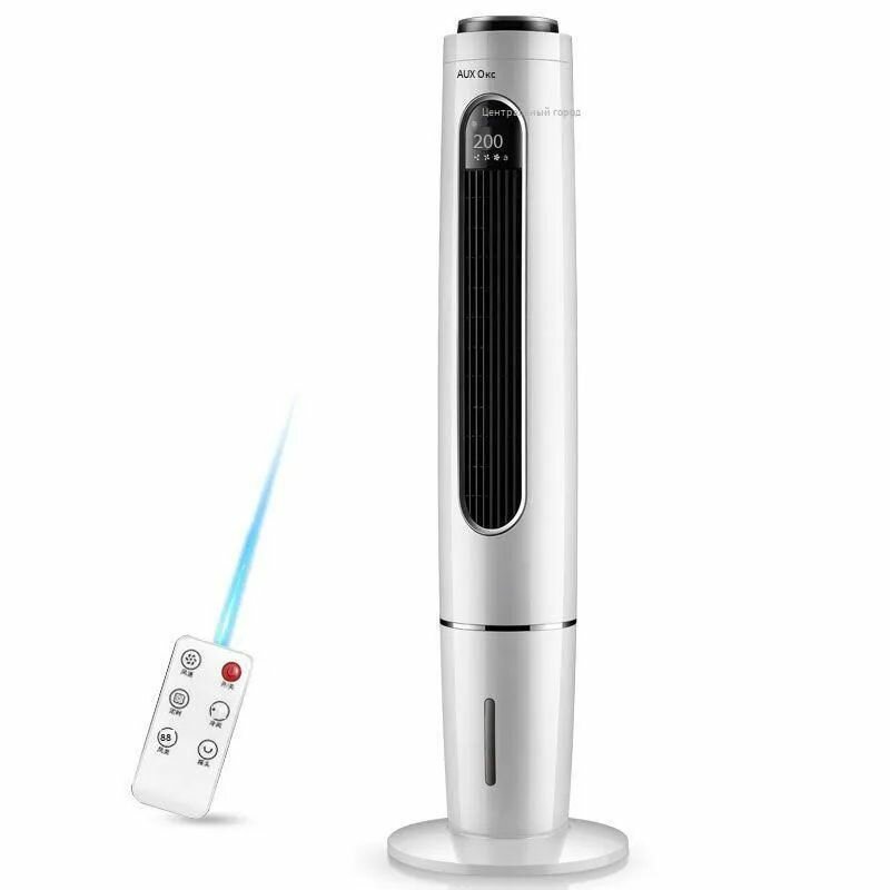 Бытовой холодильный мобильный кондиционер башенного типа с дистанционным управлением, малошумный небольшой воздухоохладитель, материал ABS, с функцией очистки воздуха отрицательными ионами