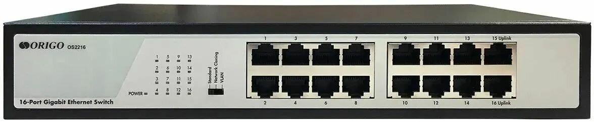 Коммутатор Origo OS2216 OS2216/A1A 16x1Гбит/с неуправляемый
