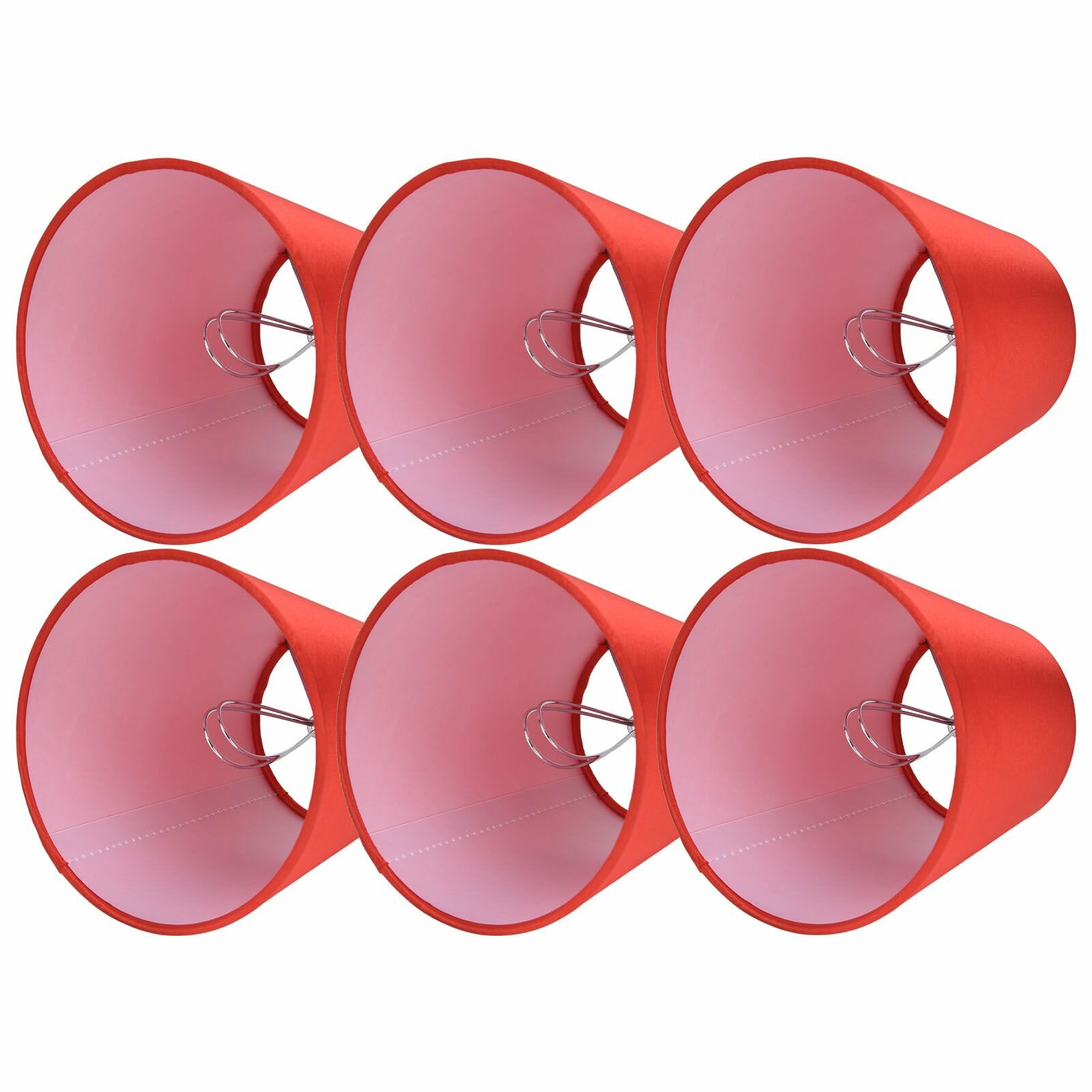 6шт абажур E14, тканевый, для настольной/потолочной лампы, спальня/гостиная, ярко-красный PX150