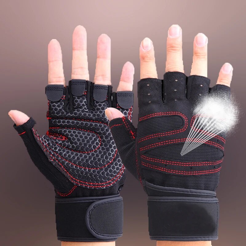 Tnine Weightlifting gloves Черный, Black gym gloves, М