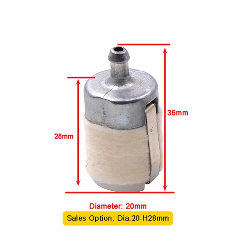 SKYAREA Фильтр топлива Rcexl шерстяной 1/8" Dia.20-H28mm