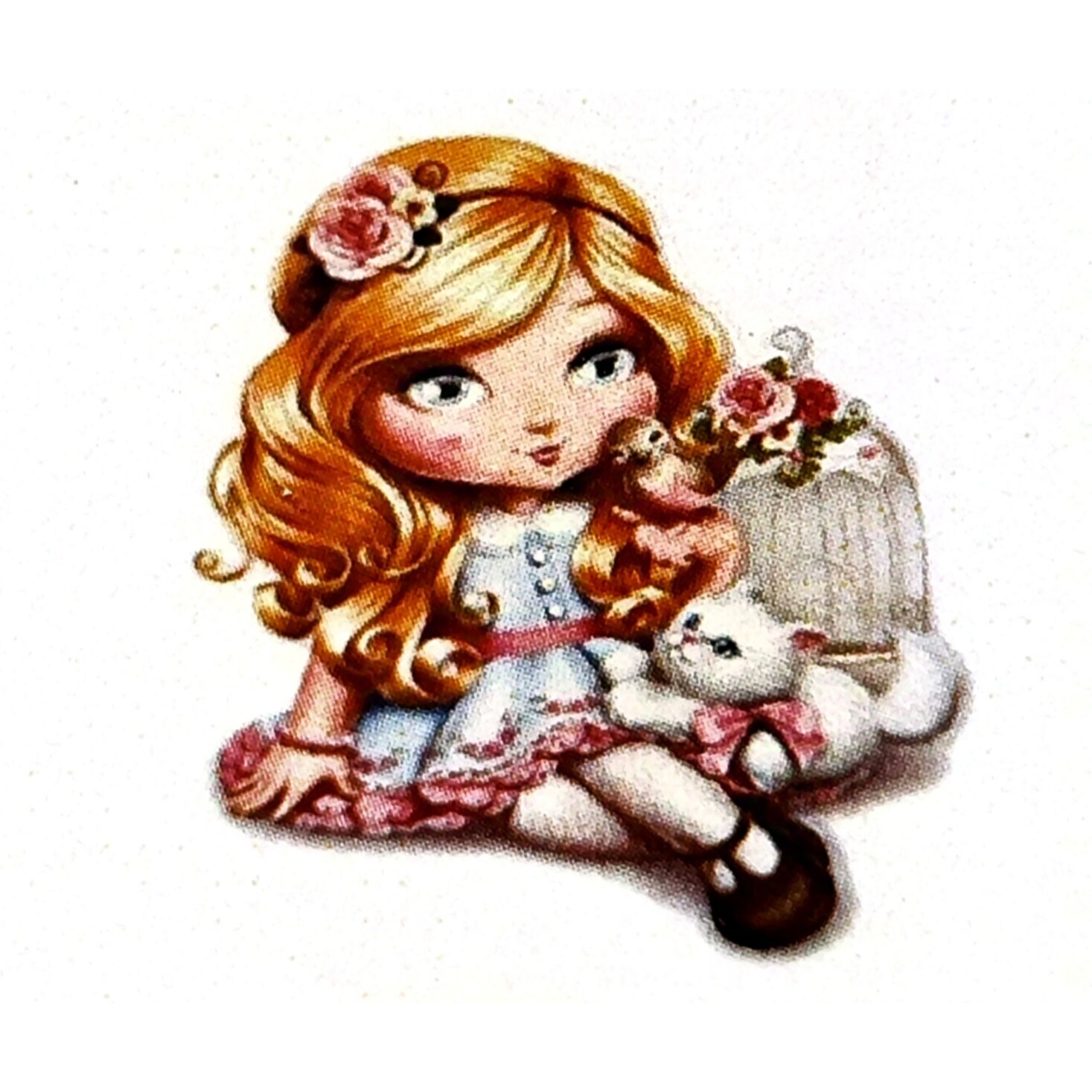 Алмазная мозаика 20*20см на картоне, частичная выкладка KUBANSTAR "принцесса"