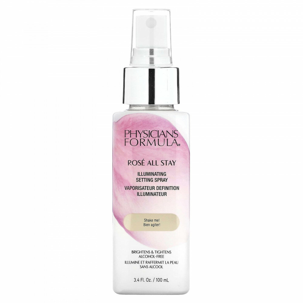 Physicians Formula, Rosé All Stay, спрей для сияния кожи, без спирта, 100 мл (3,4 жидк. унции)