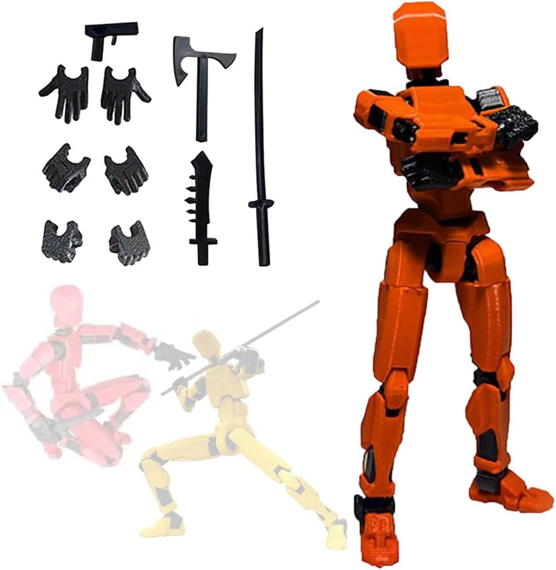 Набор фигурок T13, фигурка робота Titan 13, напечатанная на 3D-принтере, фигурка робота robo 13, шарнирная, для коллекци